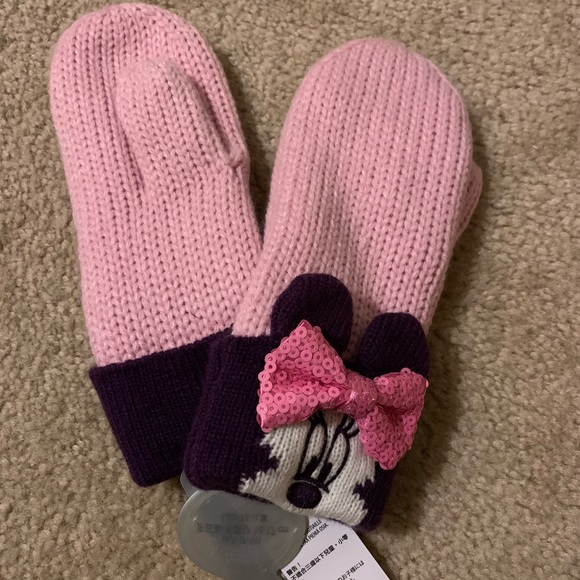 Disney | Accessories | Disney Kids Girls Pink Sequins Minne Mouse ...